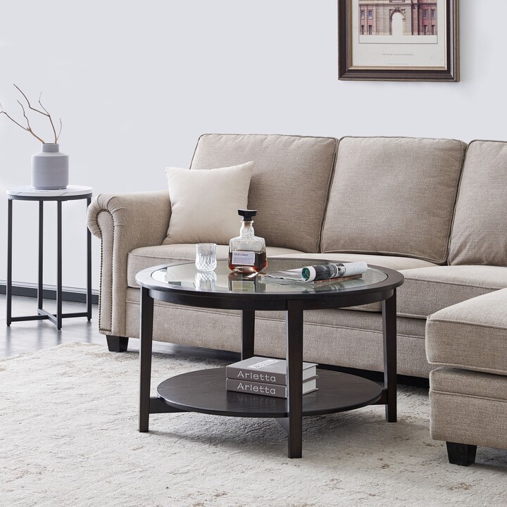 CTEX Coffee table double deck design with pacious surface for Living ...