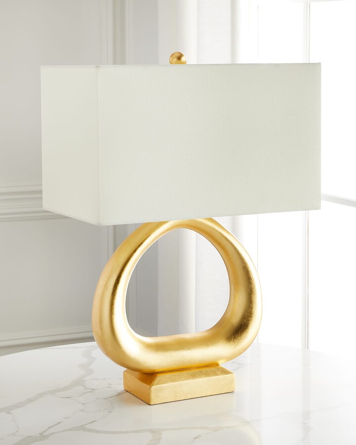 Cecile 28" Gold Leaf Table Lamp - ShopStyle