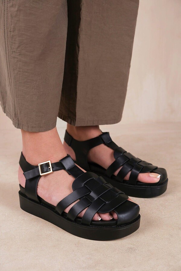 Where's That From 'Louisiana' Wide Fit Multi Strap Sandal With Buckle ...