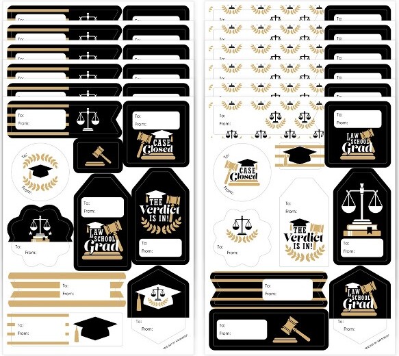 Big Dot of Happiness Law School Grad - Assorted Future Lawyer ...