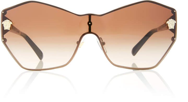 Versace Hexagon-Frame Metal Sunglasses - ShopStyle