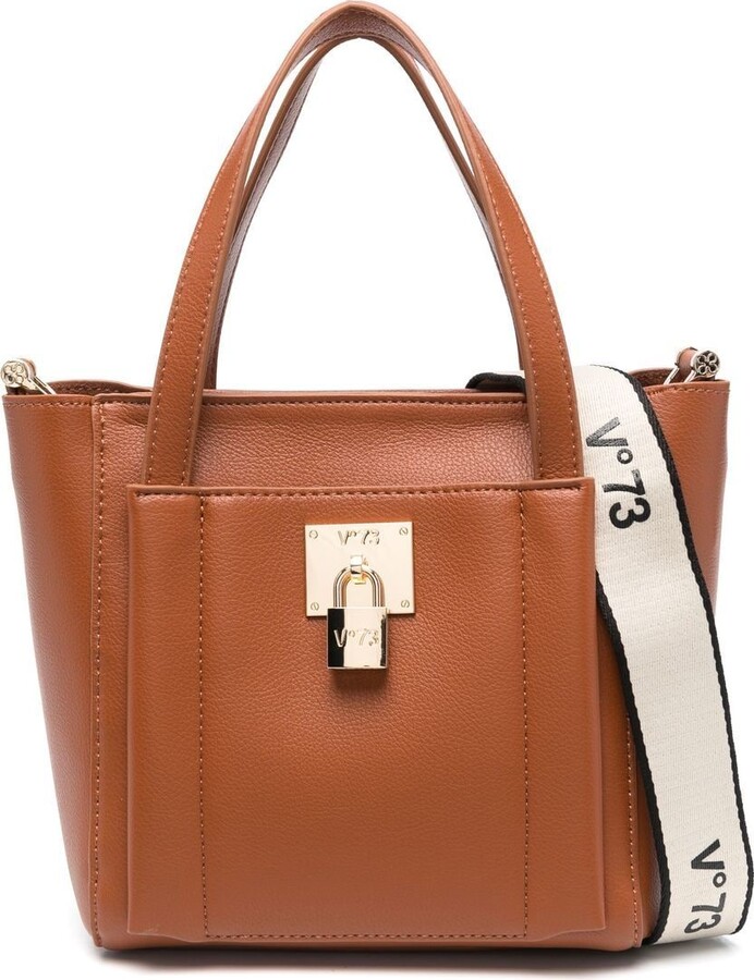 V°73 Padlock-Detail Faux-Leather Tote Bag - ShopStyle