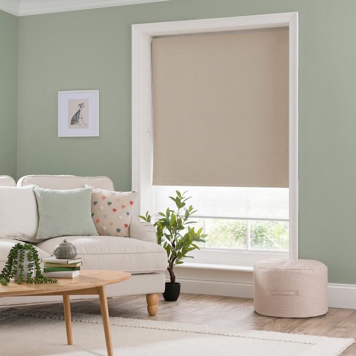 Dunelm Luna and Sheer Duo Natural Roller Blind Natural - ShopStyle Decor