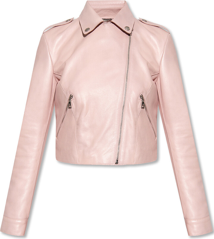 Dolce & Gabbana Leather Jacket - Pink - ShopStyle