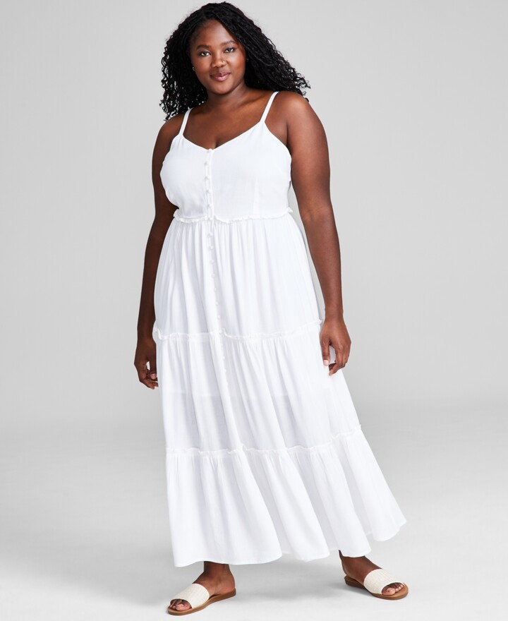 And Now This Trendy Plus Size Tiered Maxi Dress, Created for Macy's ...
