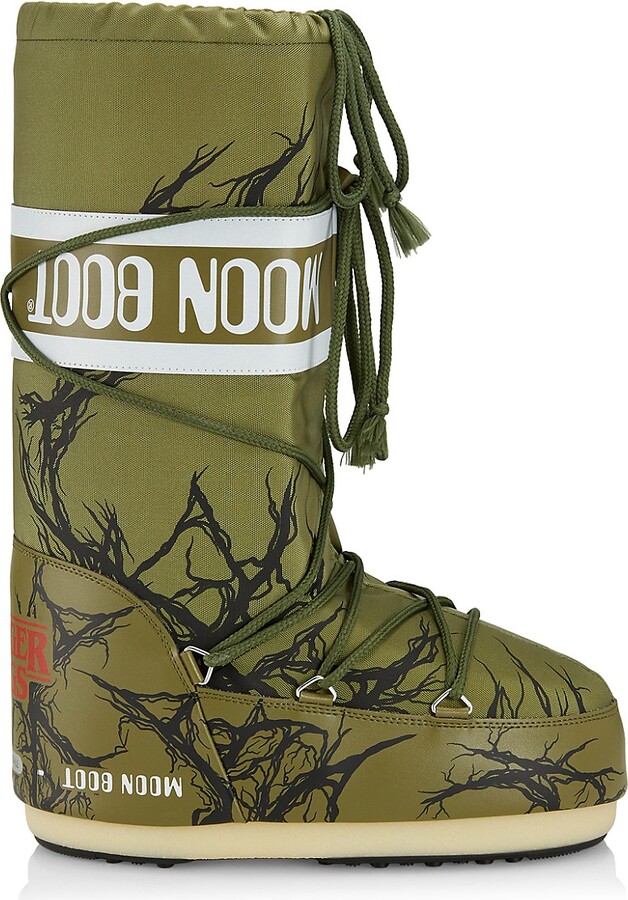 Moon Boot Women's x Stranger Things Icon Boots - Khaki - Size 4.5 ...
