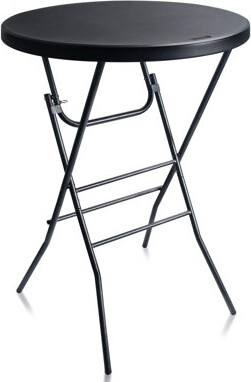 17 Stories Cocktail Table Black High Top Folding Table, Portable Bar ...