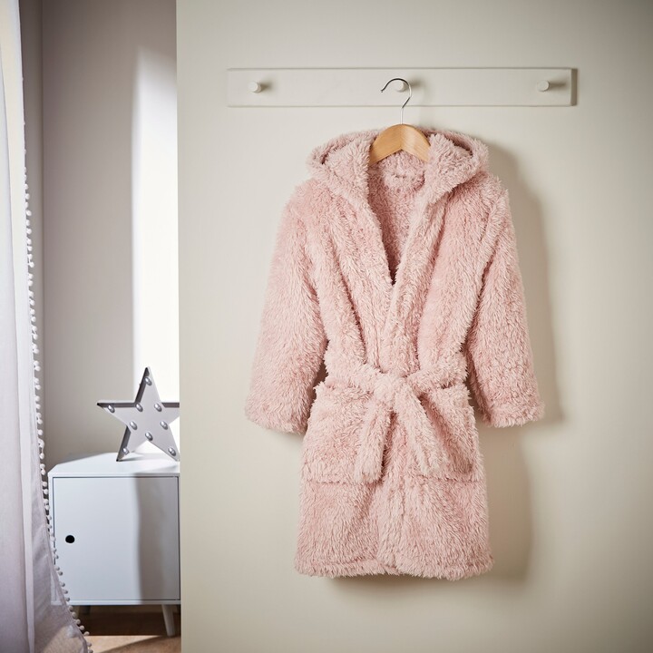 Teddy Bear Teddy Kids Dressing Gown with Ears Teddy Blush Pink - ShopStyle