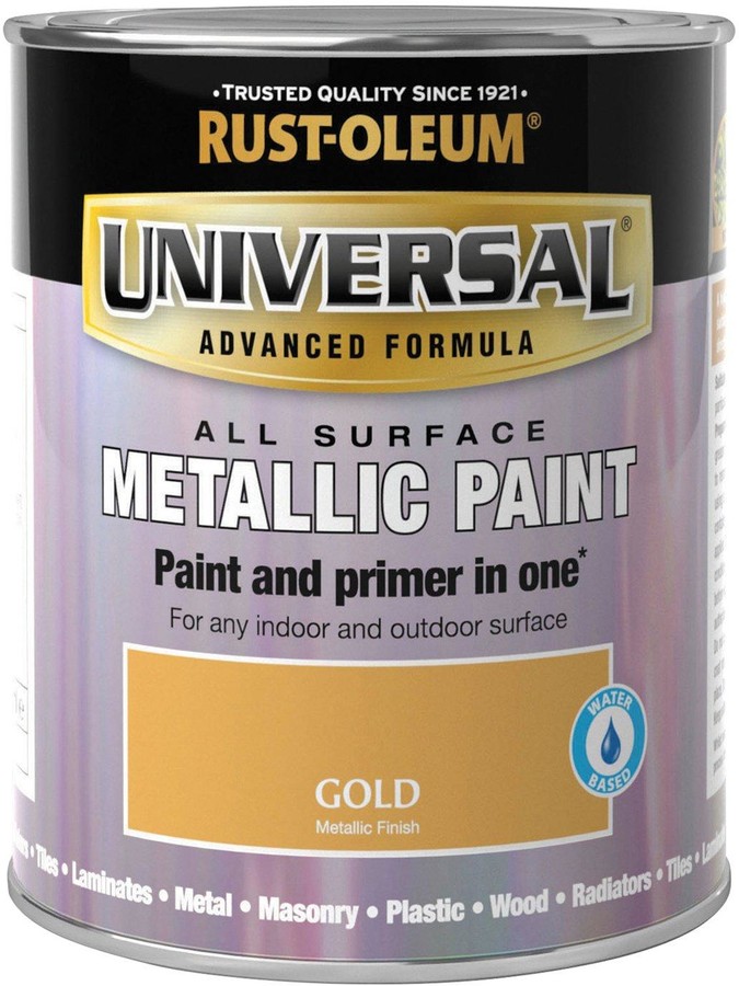 Rust Oleum Metallic Gold Universal Metal And All Surface Paint 250Ml ...