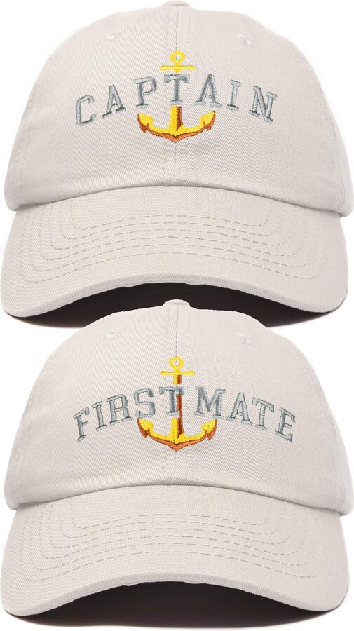 DALIX Matching Captain and First Mate Hat Set Embroidered Ball Cap ...