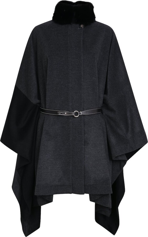 Emma Jane Knight - Cloak - Cashmere Charcoal/Black - ShopStyle Jackets