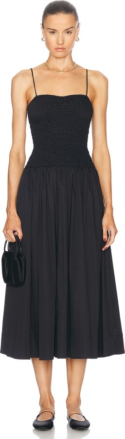 LPA Stacci Midi Dress in Black - ShopStyle