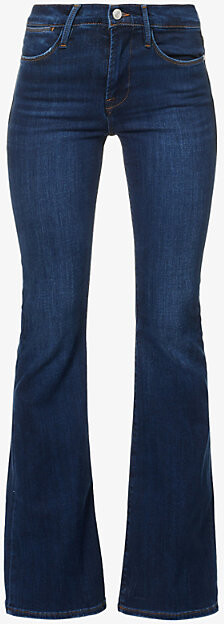 Frame Womens Majesty Le High Flare Slip-pocket High-rise Flare-leg ...