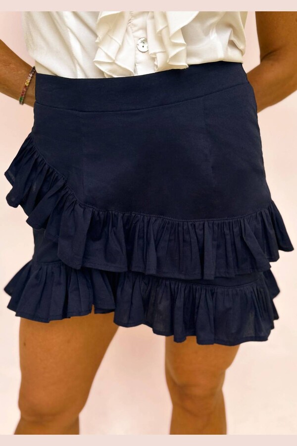 Angela Horton Roma Skirt In Navy - ShopStyle