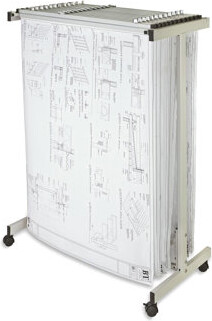 AdirOffice Expandable Blueprint Mobile Office File Plan Center, with 12 ...