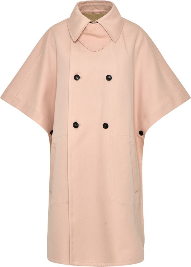 Max Mara Pink Cotton Cape - ShopStyle