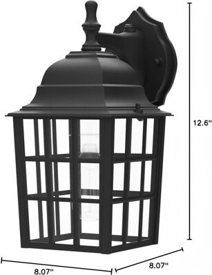 Winston Porter 2 Pack Dusk to Dawn Outdoor Wall Lights, Exterior Light ...