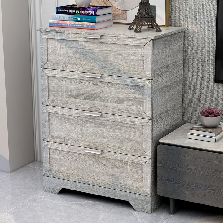 BESTCOSTY 37 inches Tall Wood Storage Cabinet with Large Drawer ...