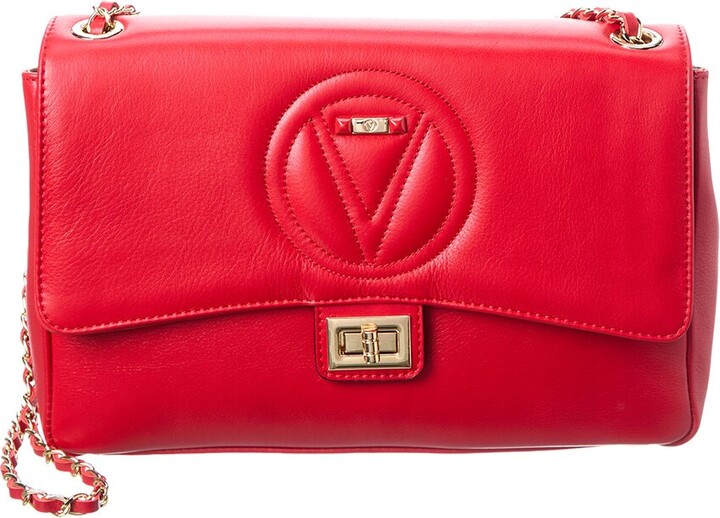 Valentino by Mario Valentino Posh Signature Leather Shoulder Bag ...