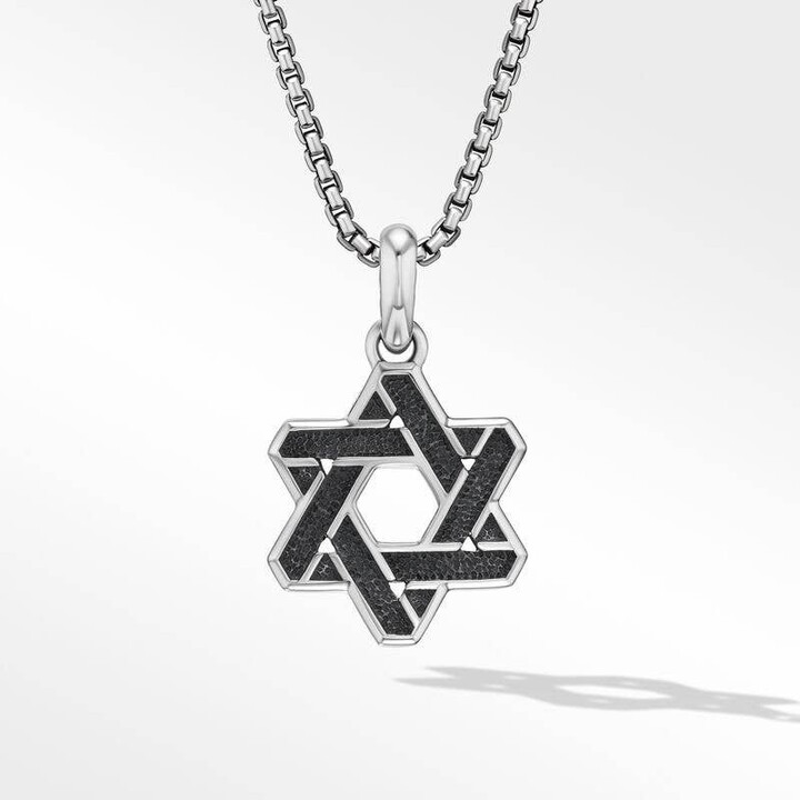 David Yurman Cable Star of David Amulet in Sterling Silver Men's ...