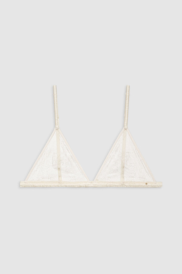 Anine Bing Maddy Bra in Ivory - ShopStyle