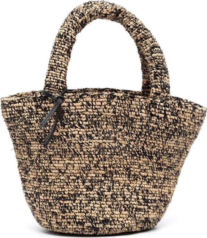 Manebi Summer interwoven raffia beach bag - ShopStyle