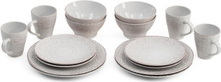 TJMAXX 16Pc Allegra Stoneware Dinnerware Set - ShopStyle