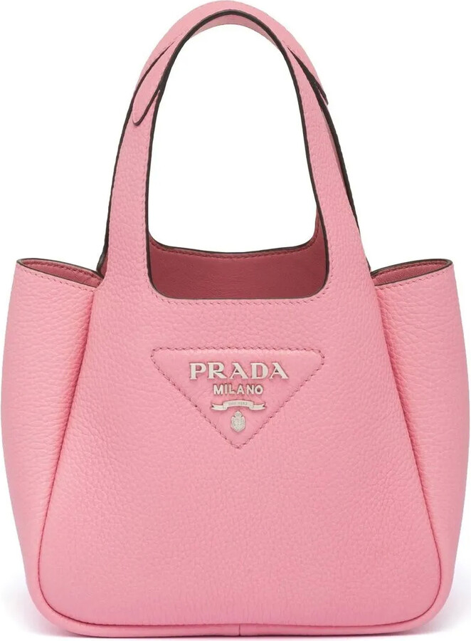 Prada Logo-Plaque Tote Bag - ShopStyle