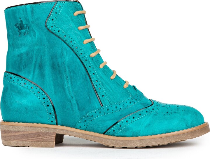Embassy London USA - Brick Lane Boots - Aqua - Womens Ankle Boots ...