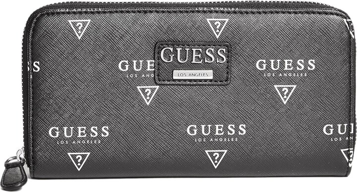 Guess Factory Meade Logo Zip-Around Wallet - ShopStyle