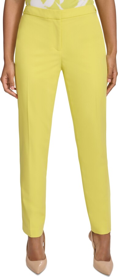 Calvin Klein Petite Lux Highline Tab-Waist Pants - ShopStyle