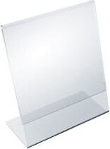 Azar Displays Angled L-Shaped Sign Holder Frame with Slant Back Design ...