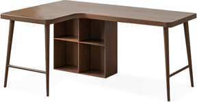 Wren Decors Brown L-Shaped Solid Wood Desks - ShopStyle