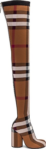 Burberry BTS Style Heeled Boot in Brown - ShopStyle
