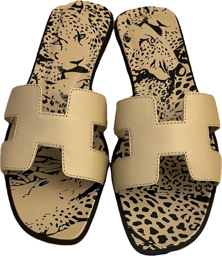 Hermes Oran leather sandal - ShopStyle