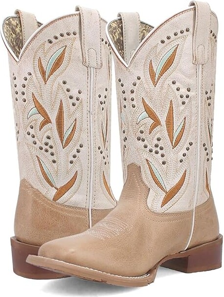Laredo Lydia Cowboy Women's Boots Sand White : 7 B - Medium, Leather ...