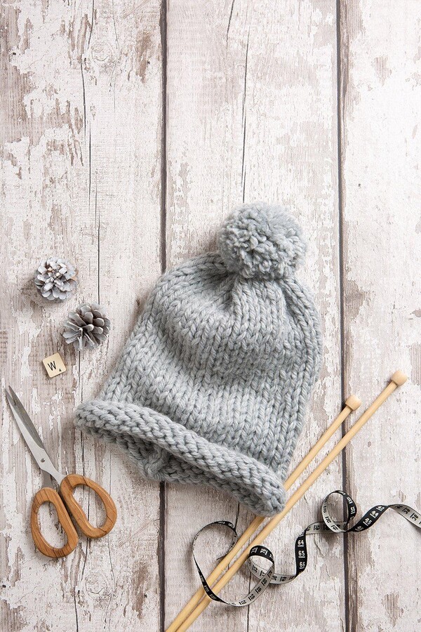 Wool Couture Pom Pom Hat Knitting Kit - Beginner Basics - ShopStyle