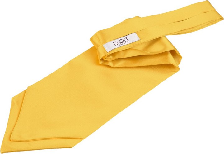 DQT Men Plain Satin Wedding Formal Casual Groom Best Man Classic Ascot ...