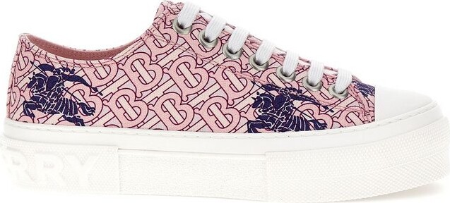 Burberry EKD Monogram Platform Lace-Up Sneakers - ShopStyle