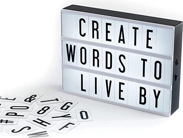 MANTRARAJ A4 Cinematic Cinema Light Box Message Board Contains 90 ...