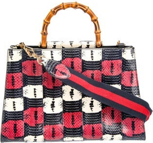Gucci Python Medium Nymphaea Handle Bag w/Strap - ShopStyle