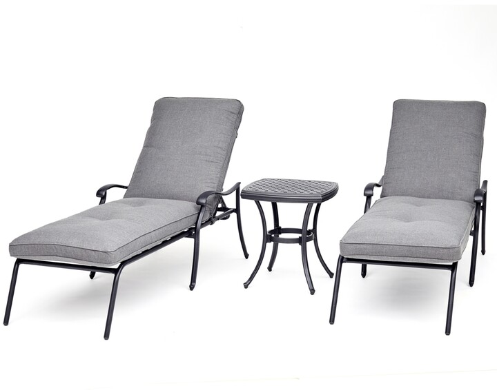Agio Vintage Ii Outdoor Cast Aluminum 3-Pc. Chaise Set (2 Chaise ...