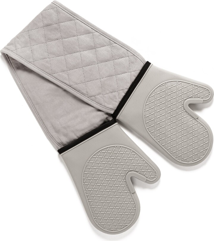 Dunelm Silicone Grey Double Oven Glove Grey - ShopStyle Pot Holders
