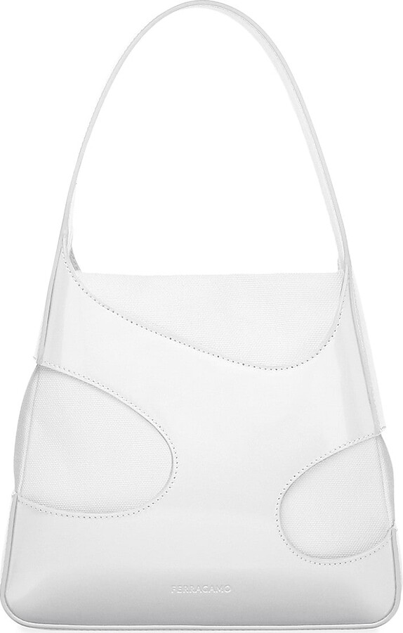 Ferragamo Cut-Out Small Leather Hobo Bag - ShopStyle