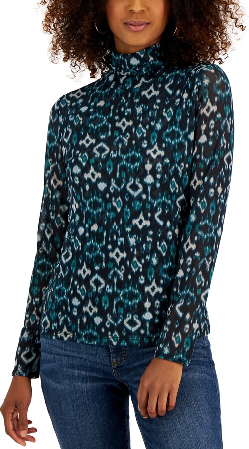 INC International Concepts Petite Mesh Turtleneck, Created for Macy's ...