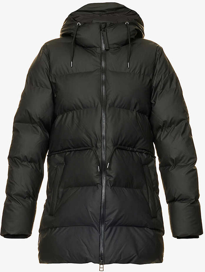 Rains Drawstring-hood quilted shell puffer jacket - ShopStyle
