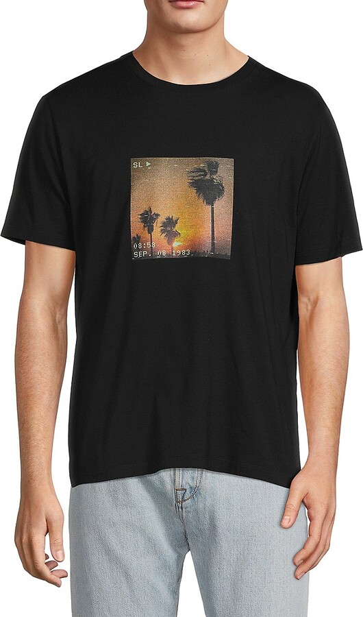 Saint Laurent VHS Palm Tree Graphic Tee - ShopStyle T-shirts