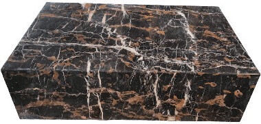 BETACH Genuine Marble Block Coffee Table - Portoro Marble - ShopStyle