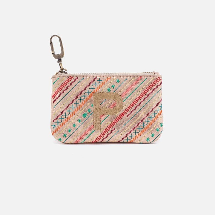 Hobo Monogram Pouch in Metallic Soft Leather - P - ShopStyle Makeup ...