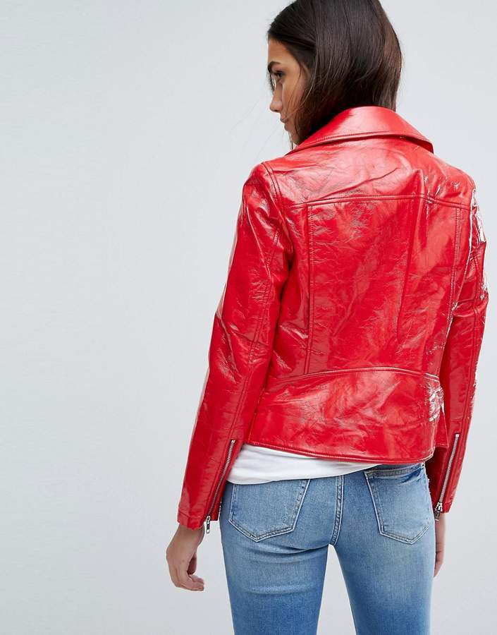 Warehouse Vinyl Faux Leather Jacket - ShopStyle